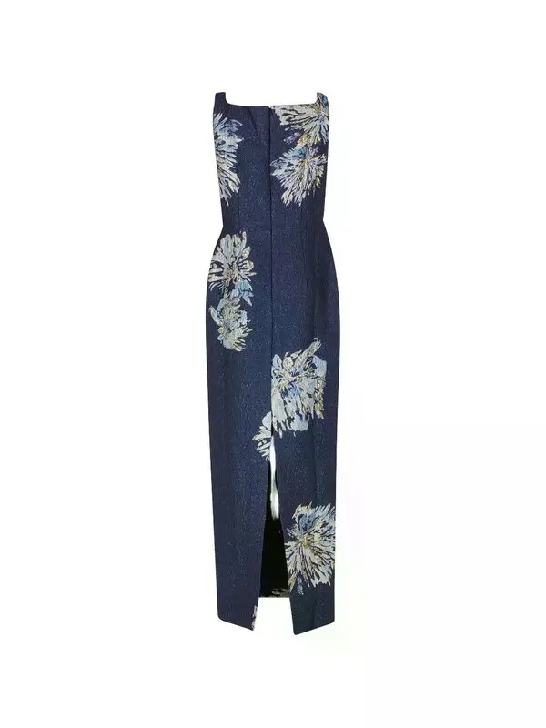 Saloni Bora Floral-jacquard Maxi Dress