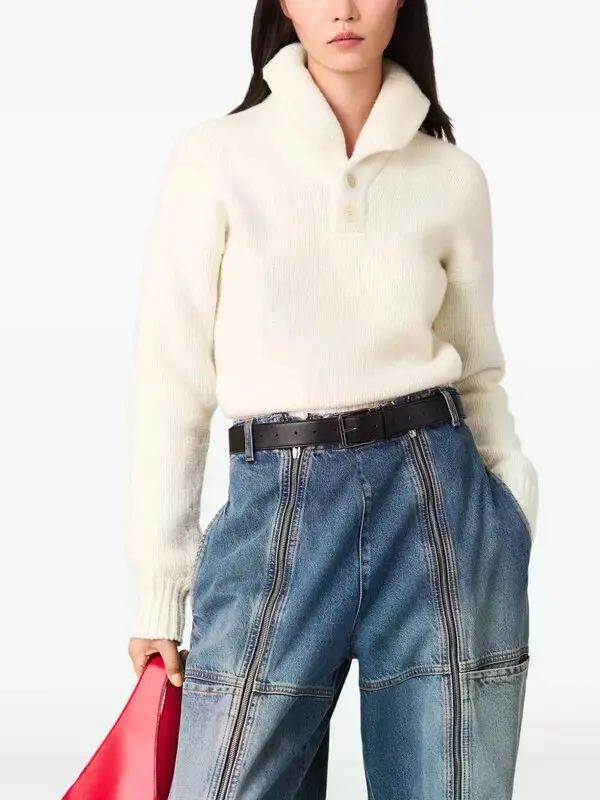 Stella McCartney Button-fastening Shawl-collar Sweater