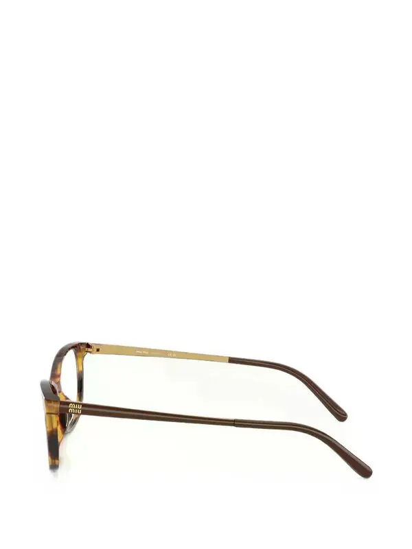 Miu Miu Tortoiseshell-effect Cat-eye Frame Glasses