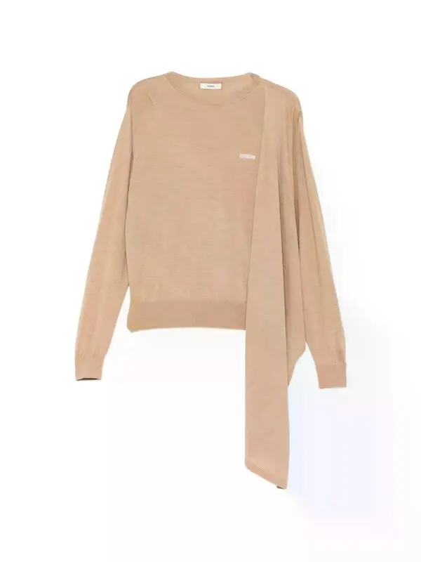BONBOM Draped Long-sleeve Top