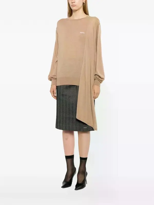 BONBOM Draped Long-sleeve Top