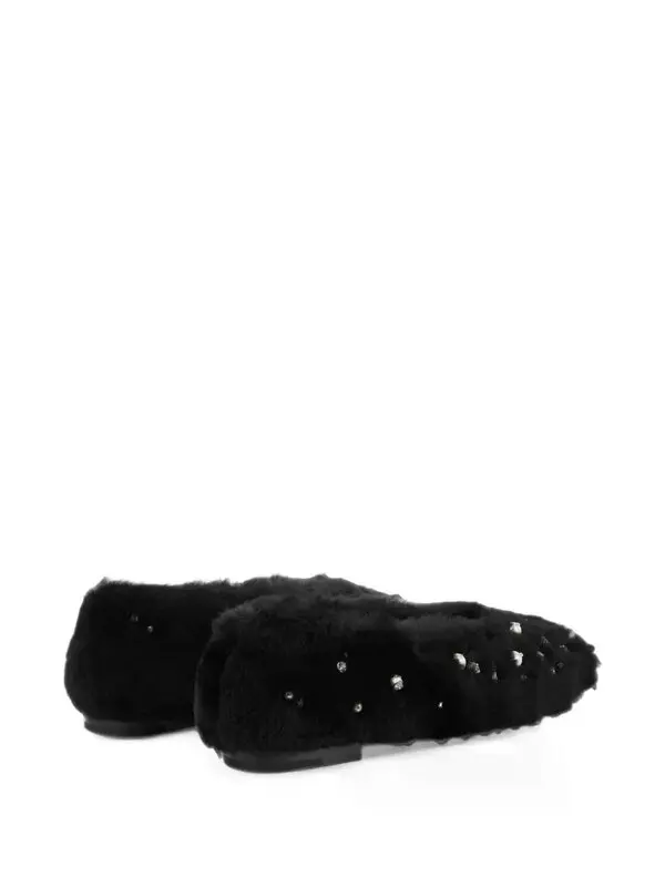 JIMMY CHOO Margot Crystal-embellished Ballet Flats