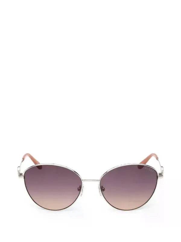 Guess Logo-plaque Round-frame Sunglasses