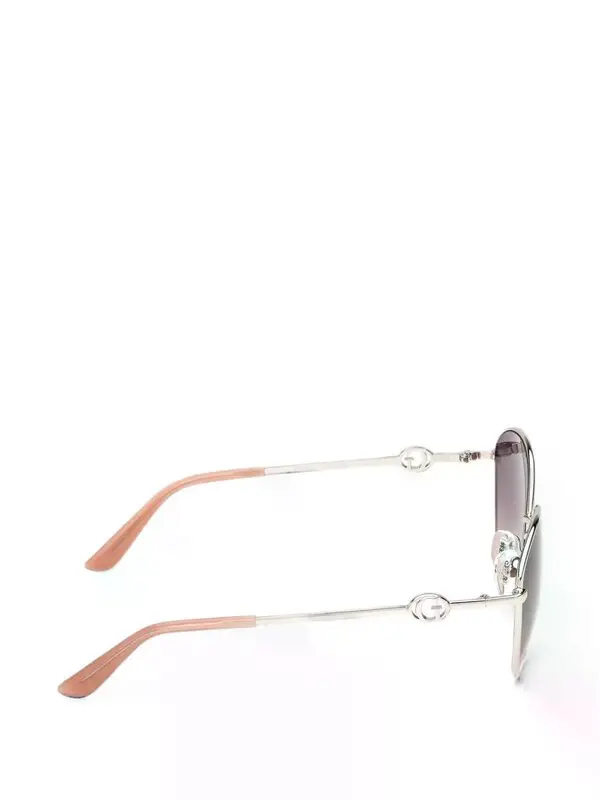 Guess Logo-plaque Round-frame Sunglasses