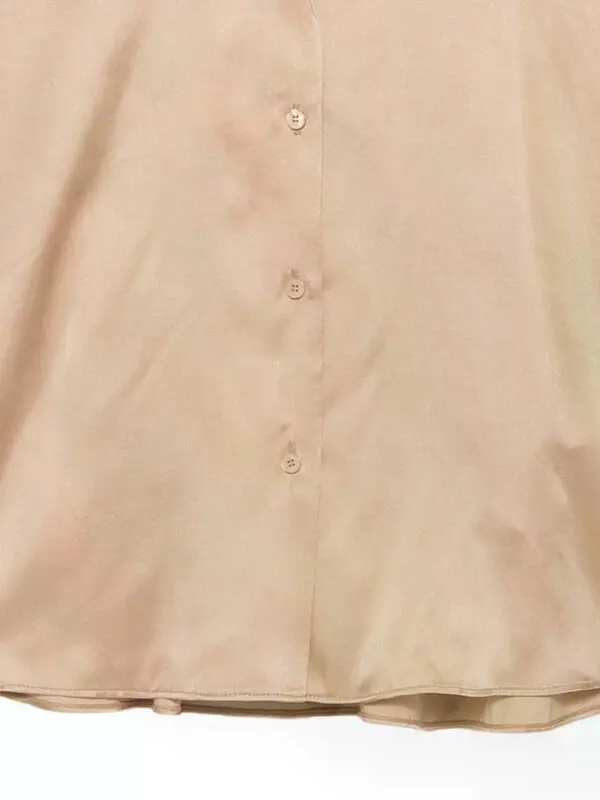 LUISA CERANO Satin-finish Button-down Shirt