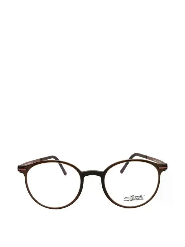 SILHOUETTE Infinity View Round-frame Glasses - Brown
