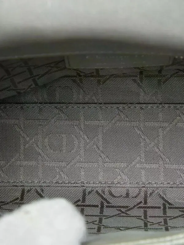 Dior 2015 Mini Iridescent Lambskin Cannage Lady Satchel