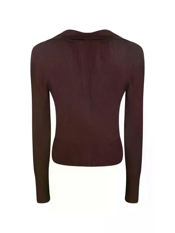 IRO PARIS Waves Ribbed-knit V-neck Top