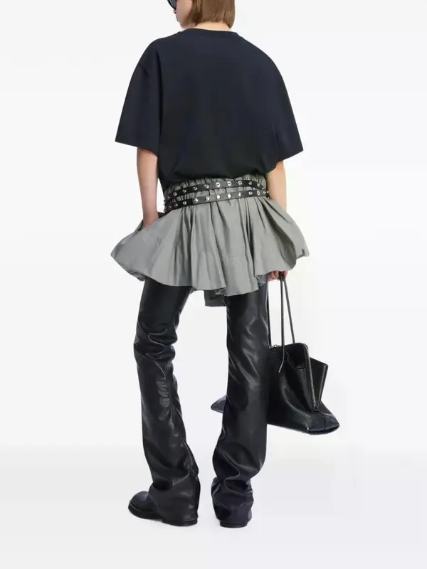 Attico Drawstring-waist Ruffled Mini Skirt