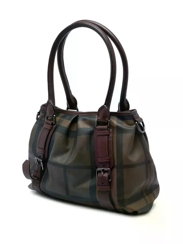 Burberry 2000-2017 Small Smoke Check Coated Canvas Northfield Satchel