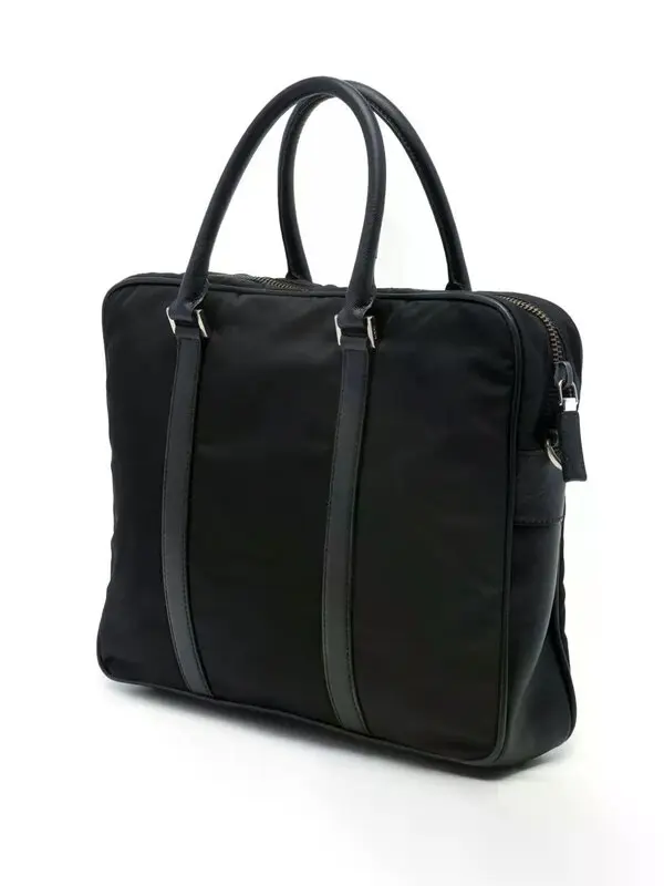 Prada 2013-2026 Saffiano Trimmed Tessuto Business Bag