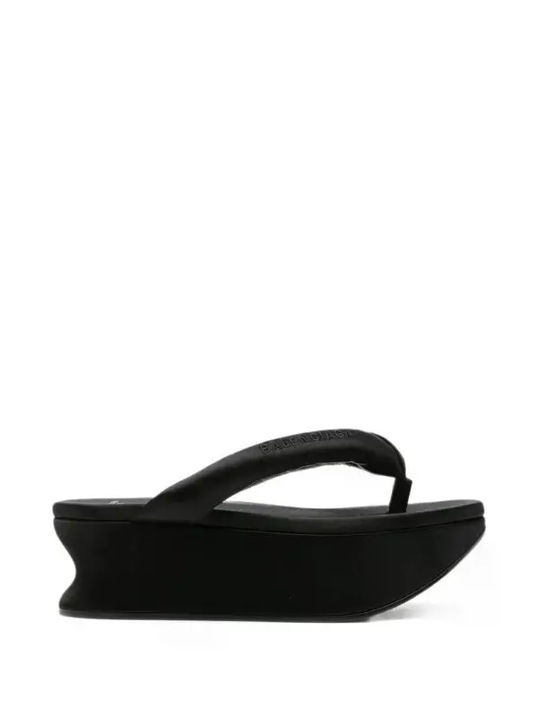 Balenciaga Gaeta Thong-strap Platform Sandals - Black