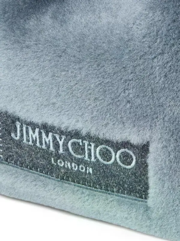 JIMMY CHOO Drawstring Shearling Bucket Bag