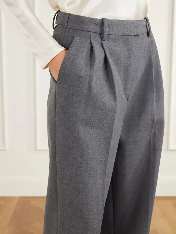 ALMADA Amel Woven High-rise Straight-leg Pants