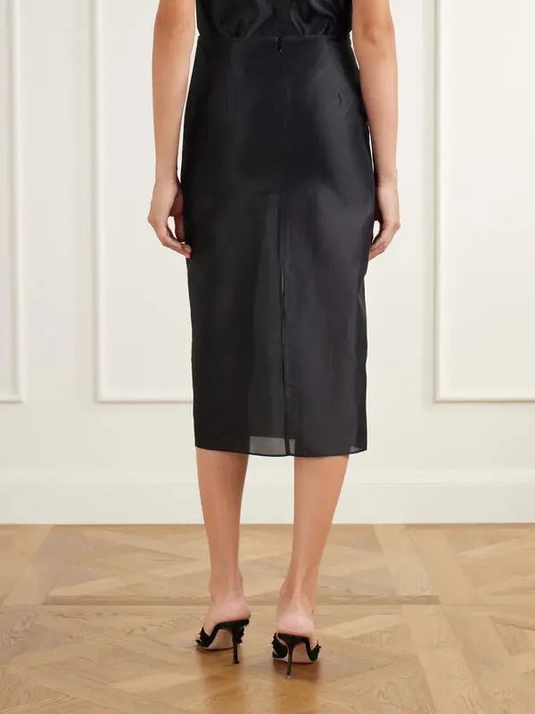 ALMADA Kiana Organza Midi Skirt