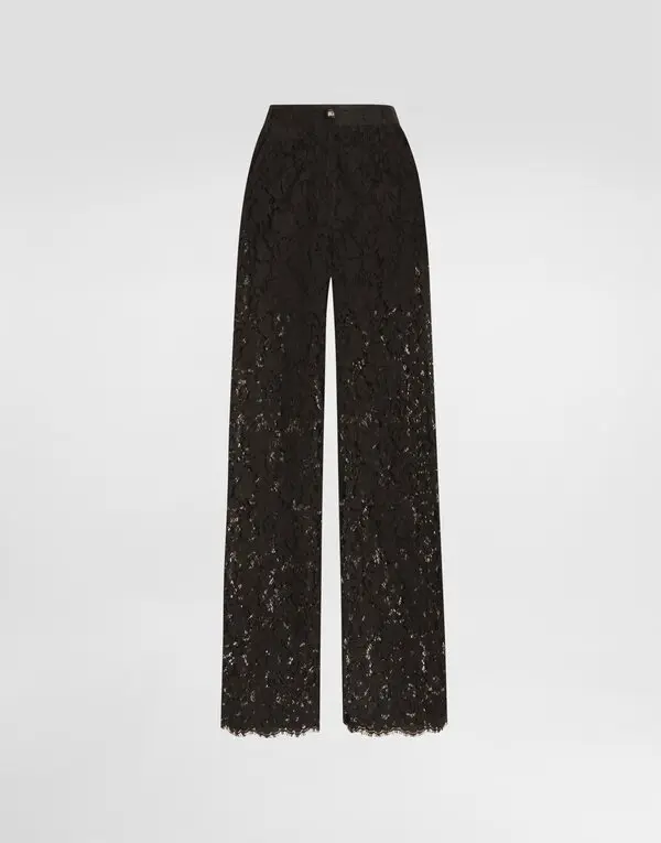 Dolce & Gabbana Cordonetto Lace Trousers Pants And Shorts - Black