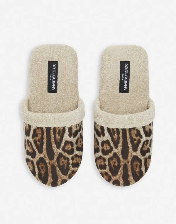 Dolce & Gabbana Cotton Terry Slippers Cotton Slippers