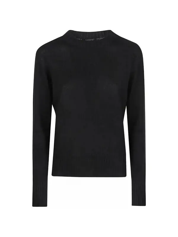 ARAGONA Fine-knit Cashmere Sweater - Black
