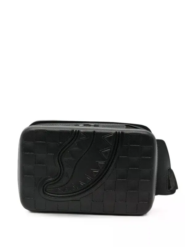 SPRAYGROUND Shark Mouth Embossed Shoulder Bag - Black