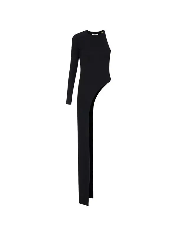 Elisabetta Franchi Top In Shiny Jersey Fabric - Black