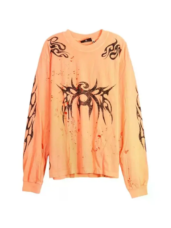 HELLSTAR Distressed Graphic-print T-shirt