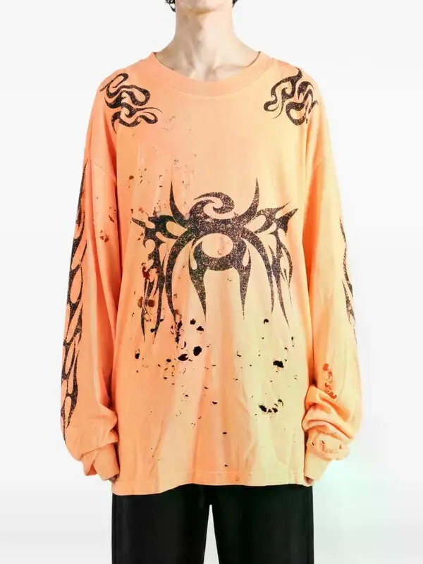 HELLSTAR Distressed Graphic-print T-shirt