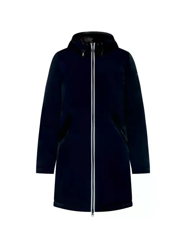 BETTY BARCLAY Hooded Quilted Parka Coat - Blue
