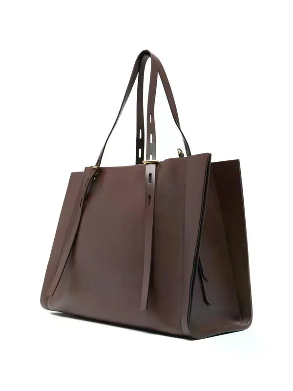 MINOBOSSI Paula Leather Tote Bag - Brown
