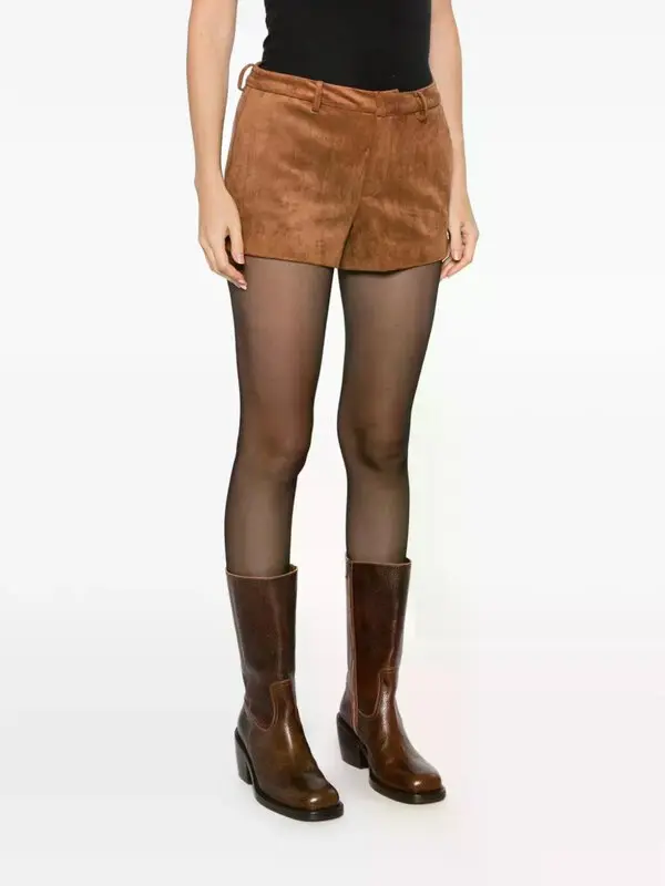 MC2 SAINT BARTH Elva Suede-effect Shorts