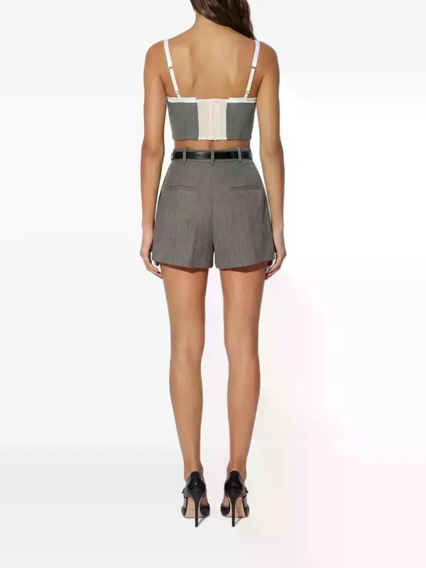 Elisabetta Franchi Shorts In Wool Fabric With Belt
