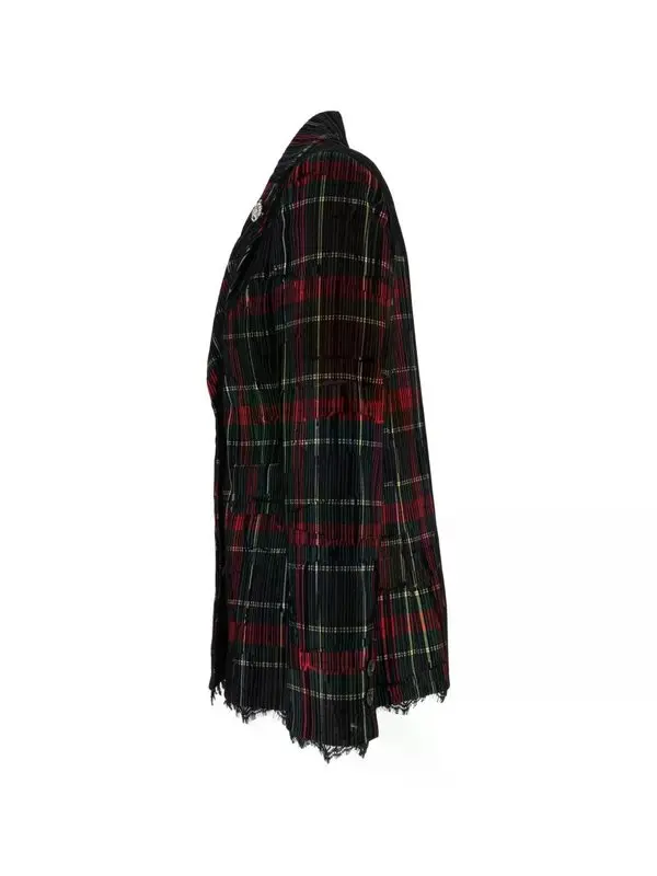 SHIRTAPORTER Tartan Lace-trim Blazer