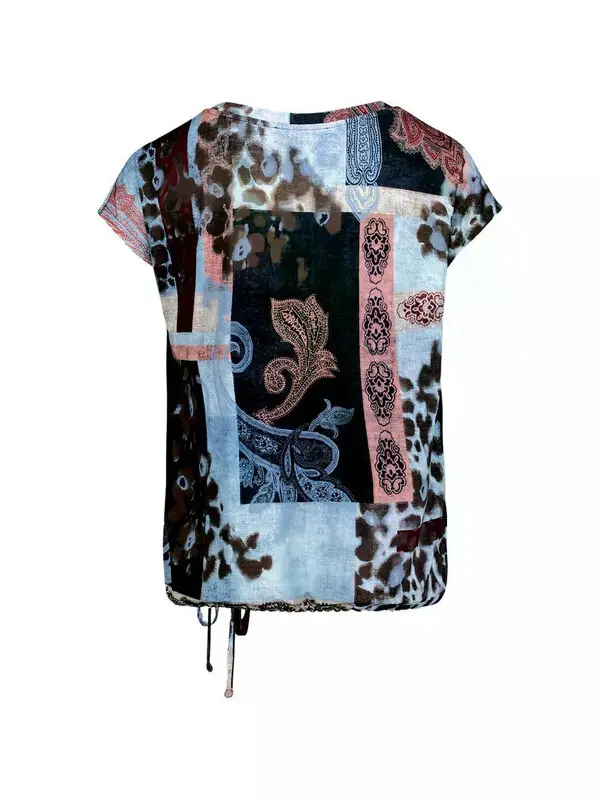 BETTY BARCLAY Paisley-print Drawstring Blouse