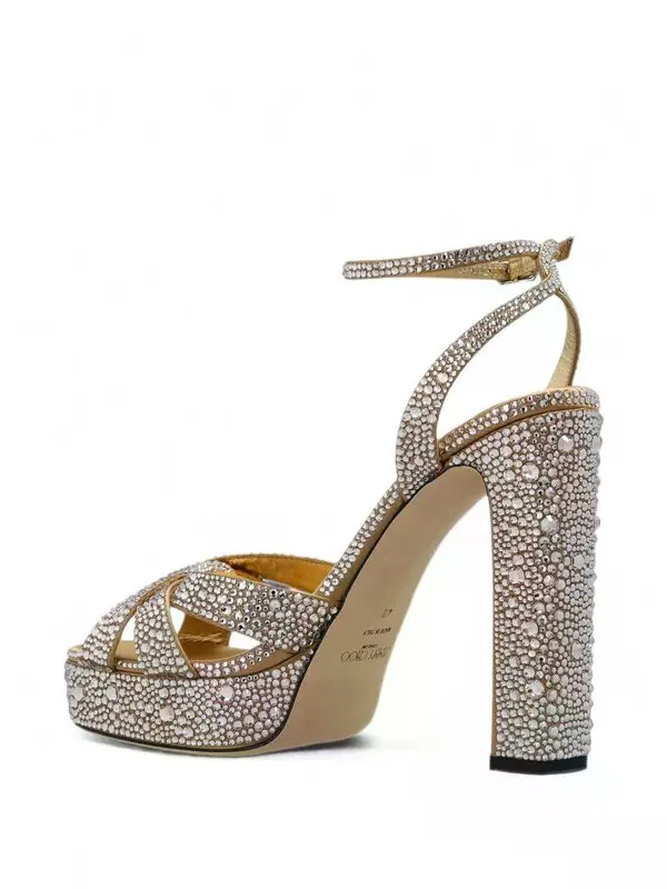 JIMMY CHOO Kove Crystal-embellished Sandals
