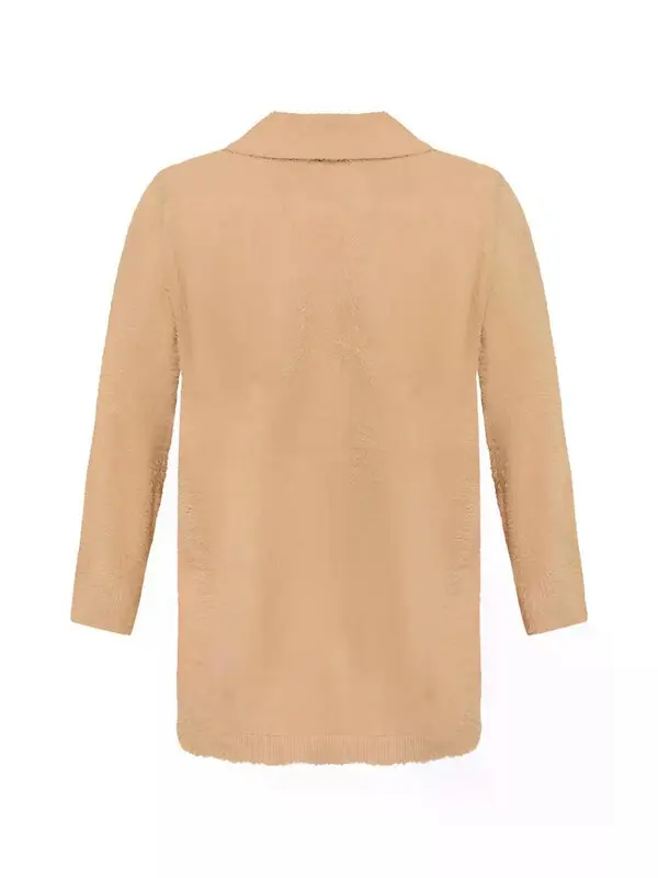 BETTY BARCLAY Bouclé-knit Collarless Sweater