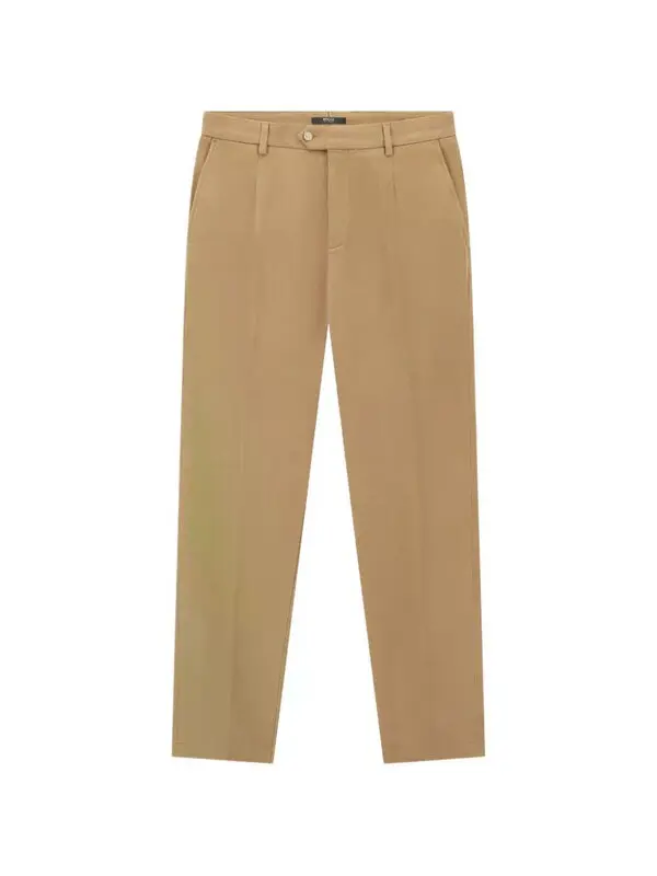 Boggi Milano Trousers In Stretch Cotton - Neutrals