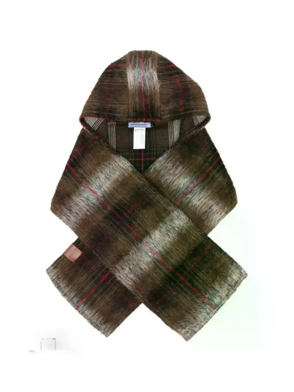 Ruslan Baginskiy Checked Hooded Scarf