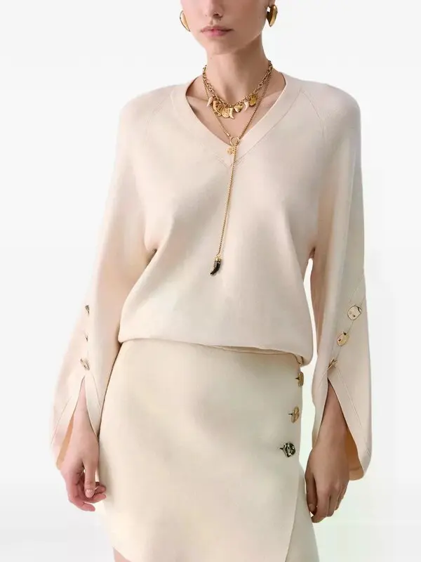 Liu Jo Sweater With Slits - Neutrals