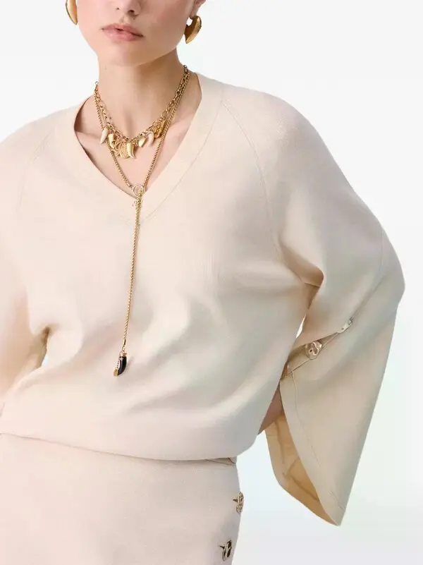 Liu Jo Sweater With Slits - Neutrals