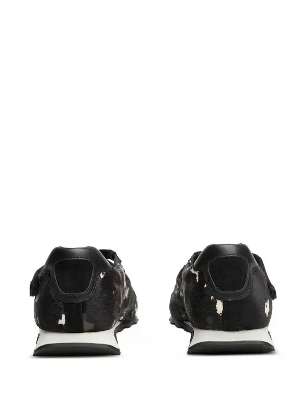 Ash Kore Bis Cow-print Touch-strap Slip-on Sneakers - Black
