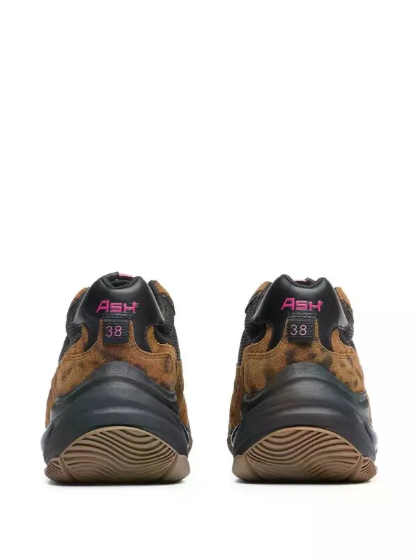 Ash Vik Leopard-print Panelled Low-top Sneakers