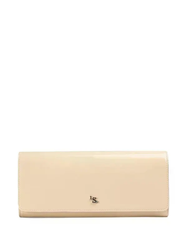 LE SILLA Logo-plaque Clutch Bag - Neutrals