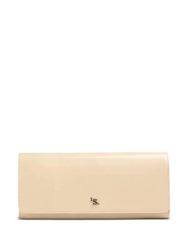 LE SILLA Logo-plaque Clutch Bag - Neutrals