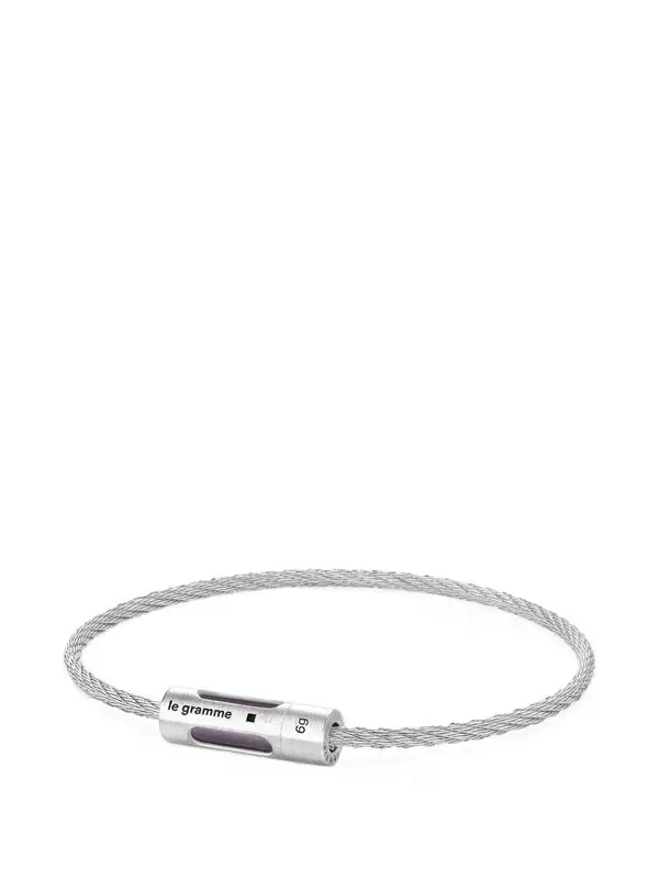 Le Gramme Punched Cable Bracelet - Silver