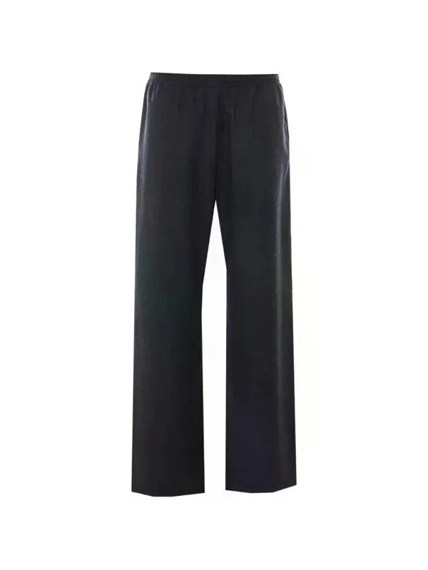 LANVIN Elasticated-waist Wool Trousers - Grey