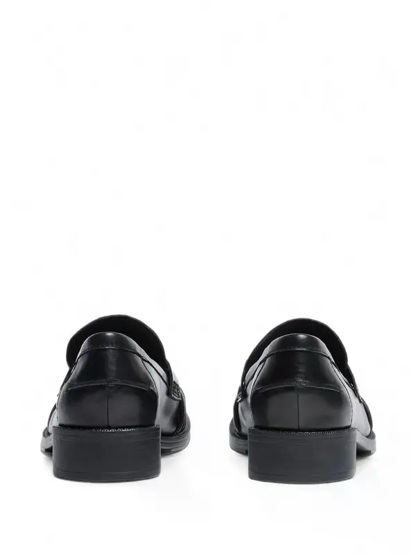 Ash Rusty Ruched Leather Loafers