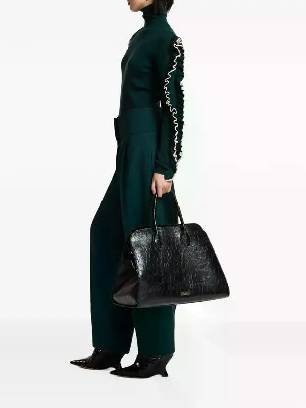 Essentiel Antwerp Katarina Croc-effect Tote Bag - Black