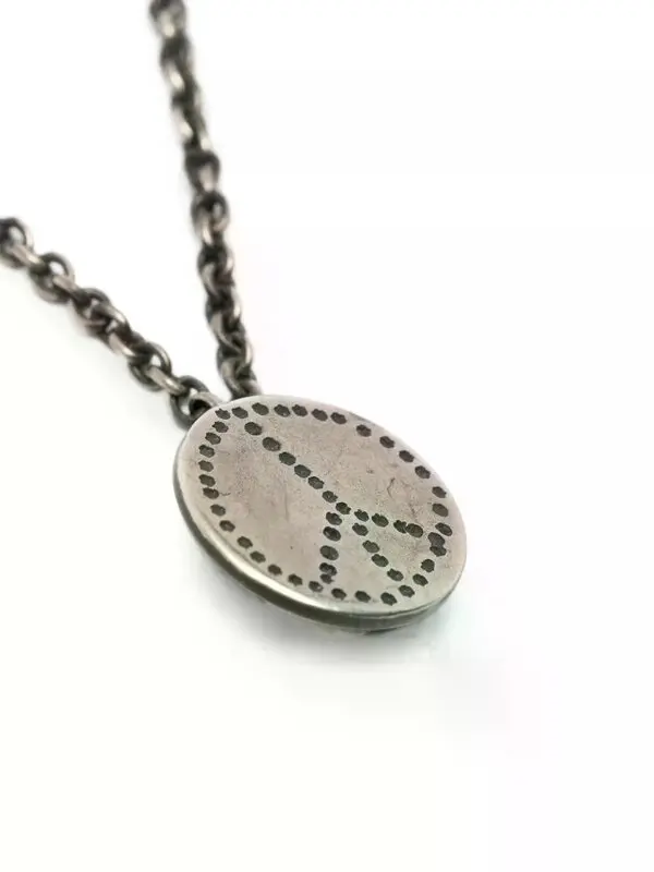 Werkstatt:München Peace-sign Pendant Necklace - Silver
