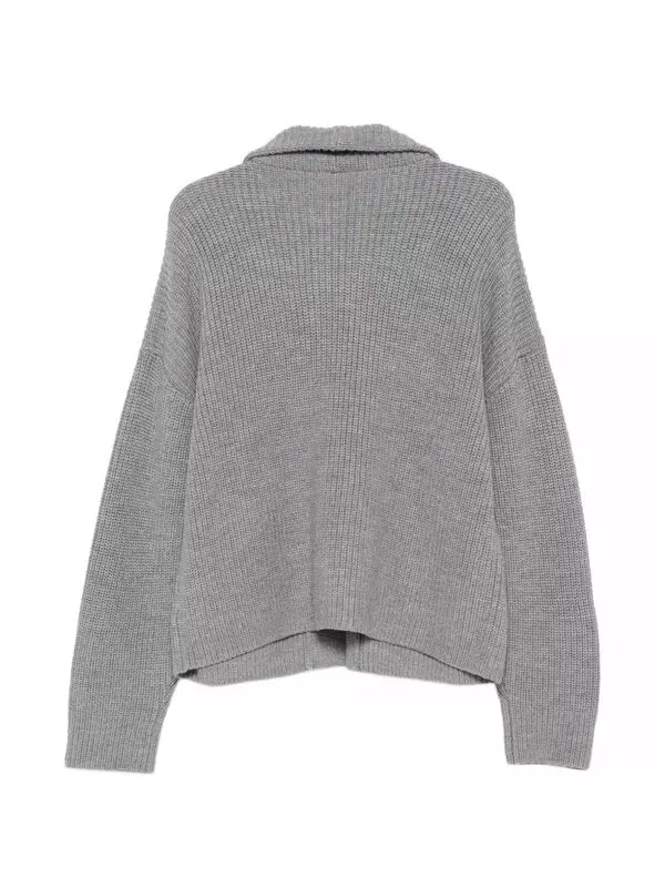 Alice + Olivia Pearson Drape-neck Wool Cardigan