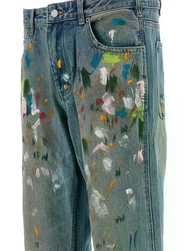 FOUND Paint-splatter Distressed Jeans