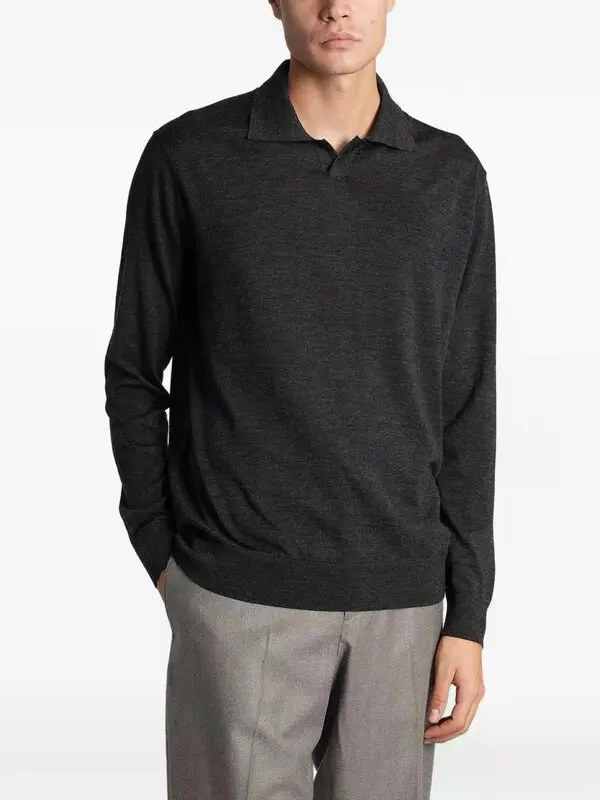 BALLANTYNE Long-sleeve Polo Collar Sweater